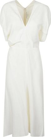 Victoria Beckham Femme, Robes, Beige, Taille: 38 FR Edith Crepe Dress