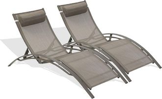 DCB Garden Dcb Garden - CL76 - Set mit 2 Sonnenliegen, Aluminium und Textilene