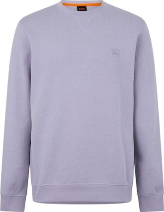HUGO BOSS Westart Sweatshirt f&uuml;r Herren, Rundhalsausschnitt, Premium-Baumwolle (Violett)