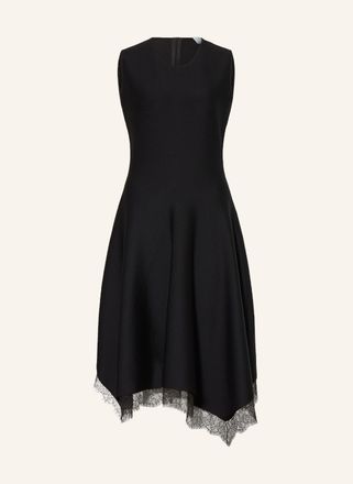 Alexander McQueen Mcqueen Strickkleid Mit Spitze schwarz