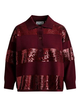 Essentiel polo Illuminati à sequins - Rouge