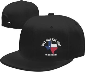 Generic Ne Vous Frottez Pas Au Texas Femme Homme Strapback Cap Snapback Casquette Hip Hop R&eacute;glable Snapback Chapeau pour Camping Adulte Hip Pop