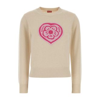 Kenzo Boke Heart Sweater - - Knitwear - Damen - Beige - M