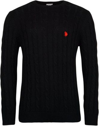 U.S.Polo Association Strickpullover Pullover Strick Zopfmuster (1-tlg)