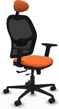 Piqueras y Crespo Stuhl mit Rollen f&uuml;r Pc Jorquera mit 2D-Armen, h&ouml;henverstellbare Lendenwirbelst&uuml;tze und festes Kopfteil, ausgestattet mit Syncro/Traslack und injizier