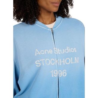 Acne Studios Sweatshirt &agrave; logo en coton m&eacute;lang&eacute;