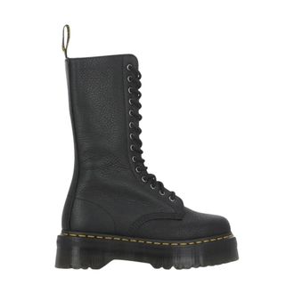 Dr. Martens Plateau Leder Schn&uuml;rstiefel - - Shoes - Damen - Schwarzk - 40 EU