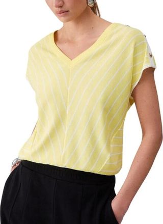 Liu Jo Femme, Pulls, Jaune, Taille: 40 FR V-neck Tricots