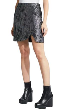 Ganni Metalic Printed Mini Skirt Size 36