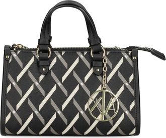 A|X Armani Exchange cabas à breloque logo - Noir