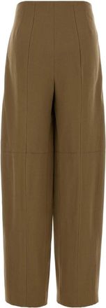 Victoria Beckham High-Waist Wide-Leg Trousers - Brown