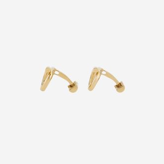 Ferragamo Brass Hook Cufflinks - Gold