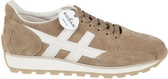 Hogan Low-Top Sneaker - Soft Suede Sneakers With Contrasting Accents - Gr. 6_5 - in Grün - für Damen