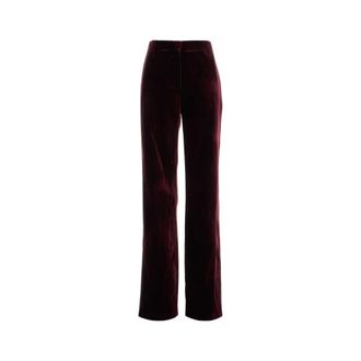 Versace Hose aus Viskosesamt - - Trousers - Damen - Rot - S