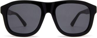 Gucci Sonnenbrille mit eckigem Gestell - Schwarz