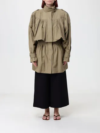 Chlo&eacute; Trench imperm&eacute;able en coton avec col montant et &eacute;paulettes