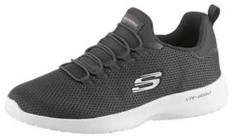 Skechers Slip-On Sneaker SKECHERS DYNAMIGHT, Herren, Gr. 47,5, grau, Textil, Schuhe, Slipper, Sneaker mit Memory Foam, Topseller