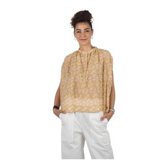 Alessia Santi Beige Fantasy Top Bluse f&uuml;r Frauen - - Blouses & Shirts - Damen - Beige - S