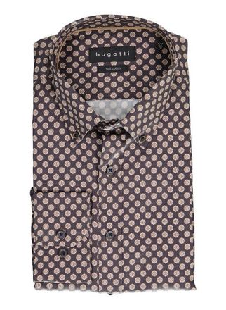 Bugatti Herren Hemden beige Baumwolle