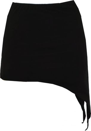 Guru Shop Pixi Zipfelrock, Goa Top, Minirock, Yogarock- Schwarz, Damen, Baumwolle, Size:S