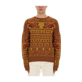 Vivienne Westwood Homme, Pulls, Multicolore, Taille: L Pull Lion pour Hommes &Eacute;l&eacute;gants