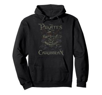 Disney Pirates Of The Caribbean Skull Jack Sparrow Pullover Hoodie