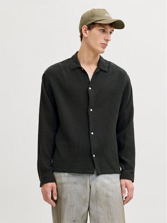 Jack & Jones Jack & Jones Hemd Nantucket 12291804 Schwarz Relaxed Fit