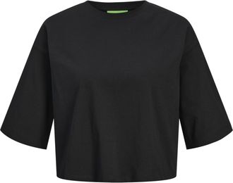 Jack & Jones Damen JXANDREA Loose SS Cropped Tee JRS NOOS T-Shirt, Black, X-Large