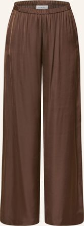 Comma Comma Marlenehose Aus Satin braun