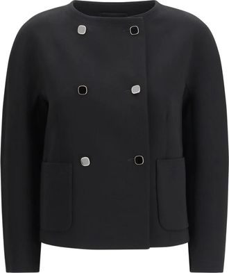 Max Mara Boxy Cady Jacke - - Jackets - Damen - Schwarzk - L