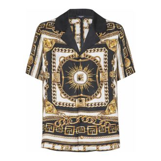 Balmain Pyjamahemd mit Foulard Cha&icirc;nes-Print - - Shirts - Herren - Mehrfarbig - XL