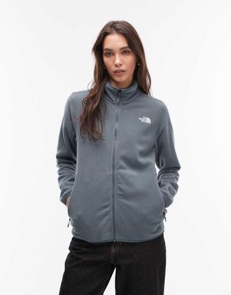 The North Face Glacier 100 - Fleecejacke in Grau mit durchgehendem Rei&szlig;verschluss