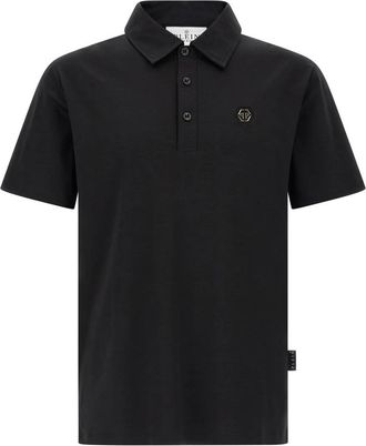 Philipp Plein Homme, Tops, Noir, Taille: L Classic Polo Hexagon