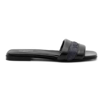 Valentino Satin Sliders - - Shoes - Damen - Schwarzk - 40 EU
