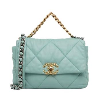 Chanel 19 Foam Leather Flap Large Crossbody Bag