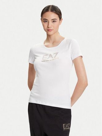 Emporio Armani T-Shirt 8NTT67 TJDQZ 1100 Wei&szlig; Skinny Fit