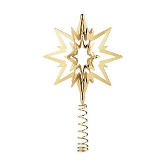 Georg Jensen Top Star - Gold plattiert Messing mit rotem Band - klein
