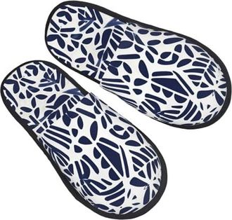 Generic Pantoufle Impression De Motifs Tribaux Polyn&eacute;siens Chausson Chauds Doux Slippers Pour Homme Femme Unisex L