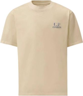 C.P. Company C.p. Company, Homme, Tops, Blanc, Taille: S T-shirt en jersey &agrave; manches courtes