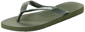 Havaianas Top Brasil Logo, Bequeme, Robuste und Leichte Badelatschen, mit Rutschfesten Sohlen, Brasilien-Flagge auf den Riemen, Unisex Erwachsene