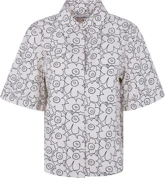 Marimekko chemise en coton - Blanc
