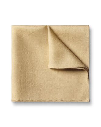 CHARLES TYRWHITT Einstecktuch aus Seide-Wolle-Mix - Cremefarben