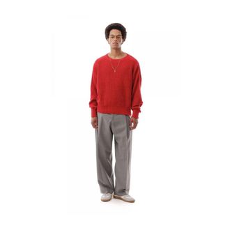Lc23 Roter Rippstrickpullover - - Knitwear - Herren - Rot - M