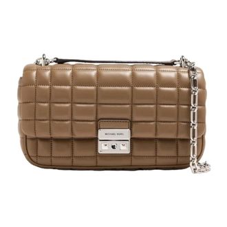 Michael Kors Leder Schultertasche - - Bags - Damen - Beige - ONE SIZE