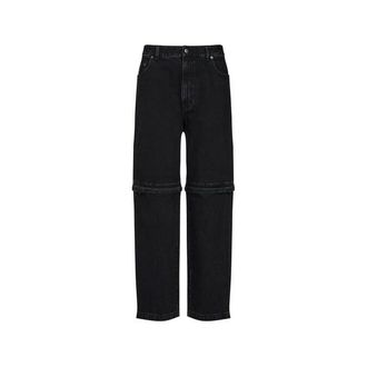 Tibi Jean convertible zipp&eacute; en coton m&eacute;lang&eacute;