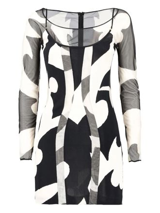 Gianfranco Ferre robe courte à fleurs - Noir