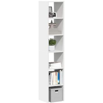 vidaXL Biblioth&egrave;ques 2 pcs empilable blanc 30x30x80 cm bois ing&eacute;nierie Vidaxl