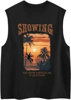 Generico D&eacute;bardeur pour homme - Grande taille - Chemise de plage d&eacute;t&eacute; - Sans manches - T-shirt de sport - Imprim&eacute; 3D - Maillot de corps - Entra&icirc;nement - Vacanc