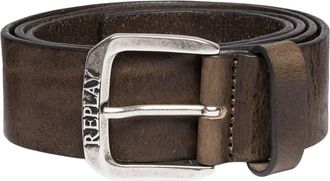Replay Herren Gürtel aus Leder, Faded Grey Mud 035 (Braun), 100