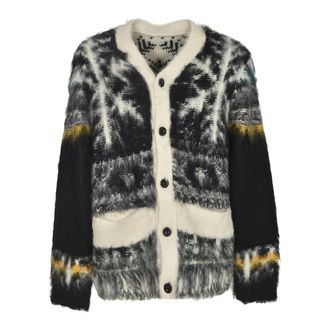 sacai Gemusterter Pullover - - Knitwear - Herren - Schwarzk - M